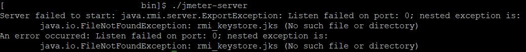 Server failed to start: java.rmi.server.ExportException - JMeter