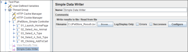 JMeter Dashboard Report - GUI mode