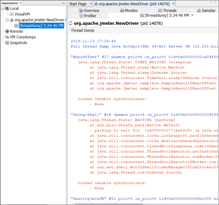 Thread Dump Generation - Unix | Linux | Windows