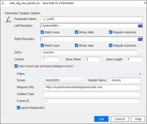 web_reg_save_param_ex - LoadRunner Correlation Function