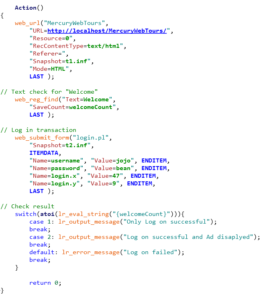 'if' statement in LoadRunner | use of if, else-if and switch statement