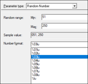 LoadRunner Parameter Type - File | Date/Time | Random | XML