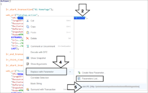 LoadRunner Parameterization | Add and Restore parameter