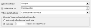 LoadRunner Parameter Settings - Combination of Parameter