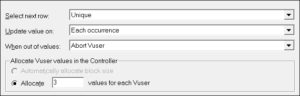 LoadRunner Parameter Settings - Combination of Parameter