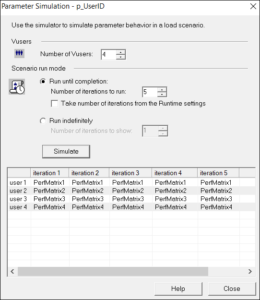 LoadRunner Parameter Settings - Combination of Parameter