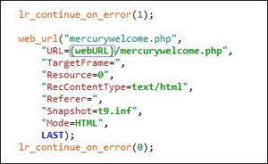 LoadRunner - Runtime Settings - Miscellaneous - Error Handling