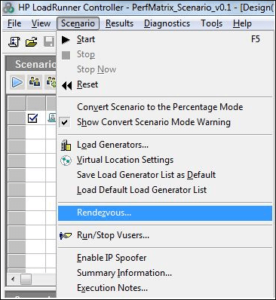 LoadRunner - Rendezvous Policy