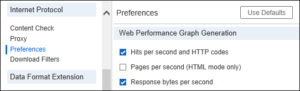 LoadRunner - Runtime Settings - Preferences - Web Performance Graph ...