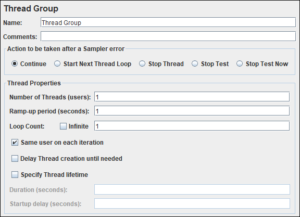 JMeter - Thread Group - Apache JMeter Test Scenario Set-up