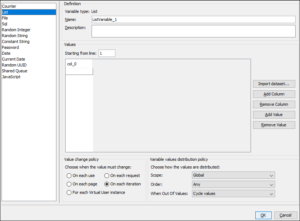 NeoLoad - Parameterization (Variable) - Steps to define a Variable