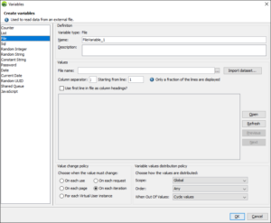 NeoLoad - Parameterization (Variable) - Steps to define a Variable