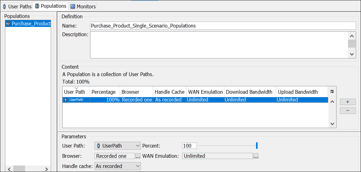 NeoLoad - Populations - How to create | User Load Distribution