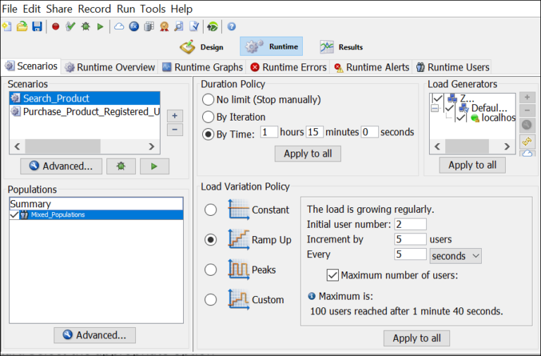 NeoLoad - Test Scenario - How to design | Test Execution