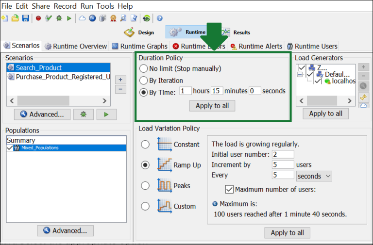 NeoLoad - Test Scenario - How to design | Test Execution