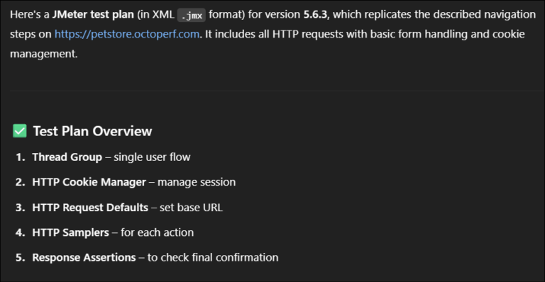 JMeter Script Generation through AI